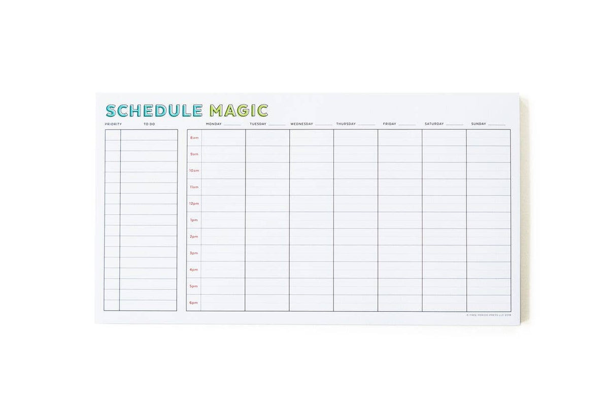 Weekly Schedule Magic Notepad – Makit Takit